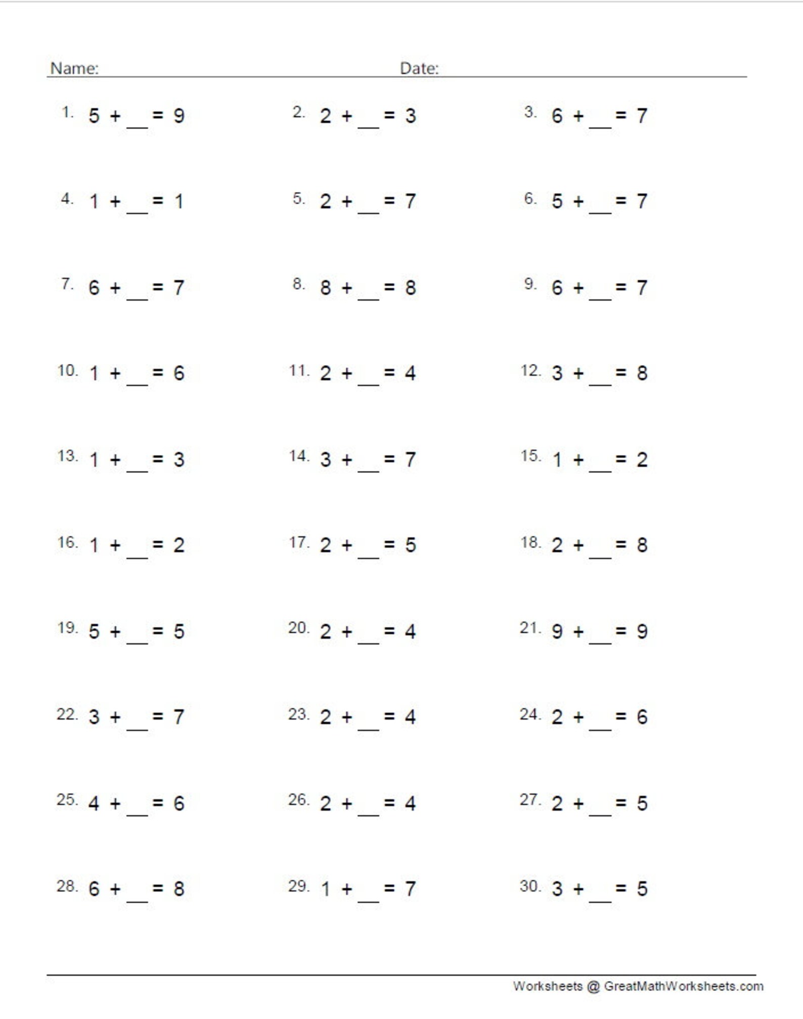 30 Make Sum Addition Math Practice Worksheets Using Problem Solving - Etsy