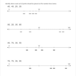 30 Printable Number Line Math Practice Worksheets - Etsy