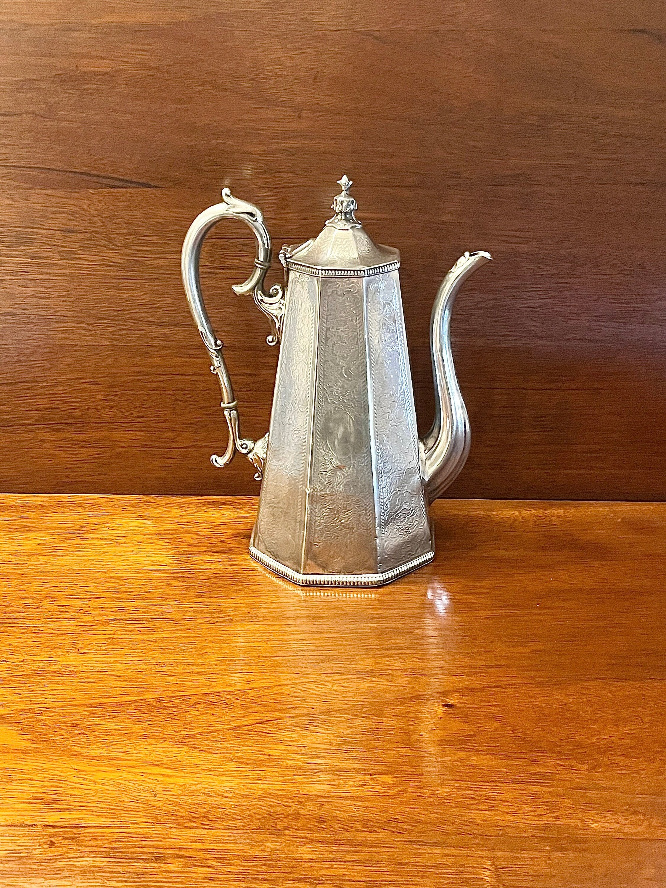 Gothic Revival/art Nouveau/victorian Pewter Coffee Pot, A.E. Skinner ...