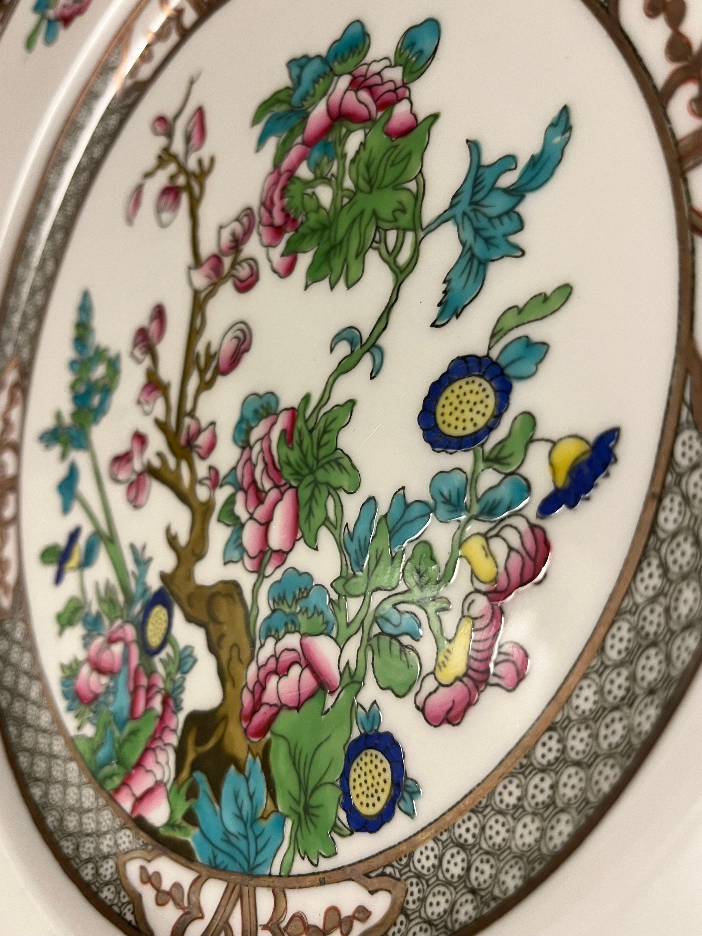 8 Coalport Indian Tree Dinner Plates, Hand-painted Bone China, Made in ...