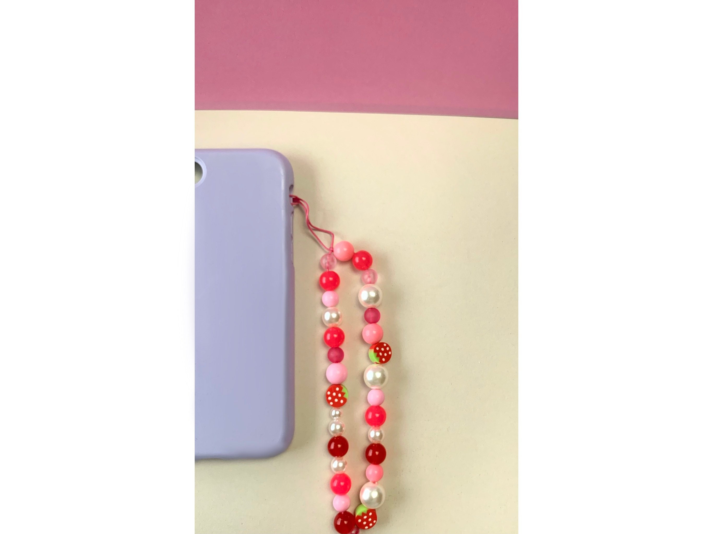 Customizable Strawberry Phone Charm Pink Strawberry Phone - Etsy