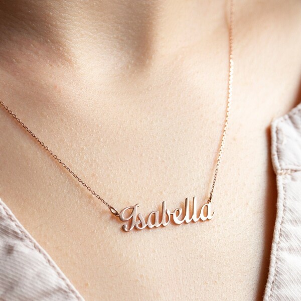 Custom Text Necklace - Etsy