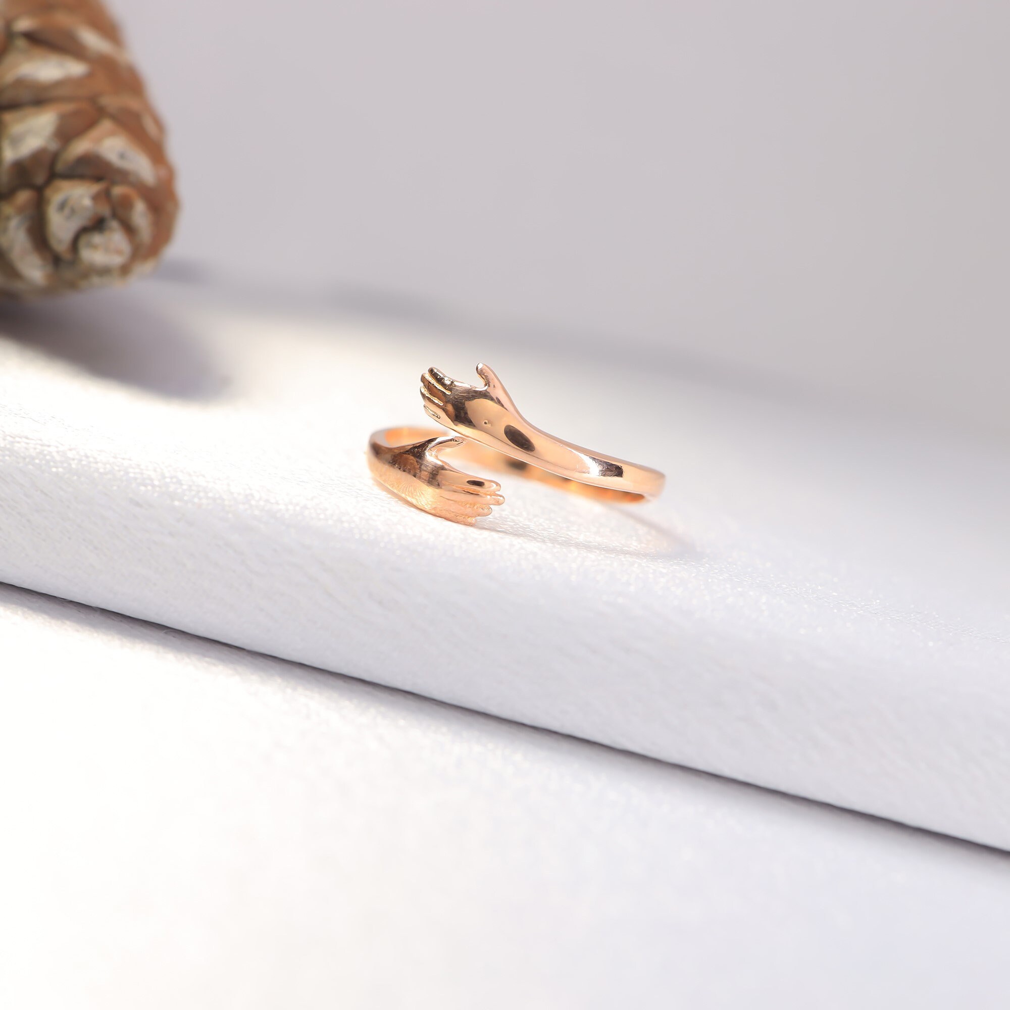 Adjustable Embrace Rings / Hand Hug Ring /couple Ring / Dainty - Etsy