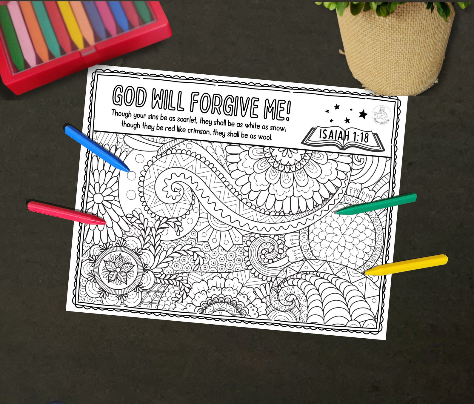 8 R's of Repentance Spinner Wheel & Coloring Page (mosiah 26:30) - LDS ...