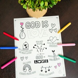 God is Love Spinner Wheel Craft & Coloring Page - Kids Bible Printables ...