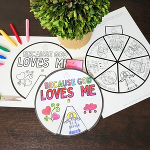 God's Love Kids Coloring Craft Bundle: God's Love so Big Animal ...