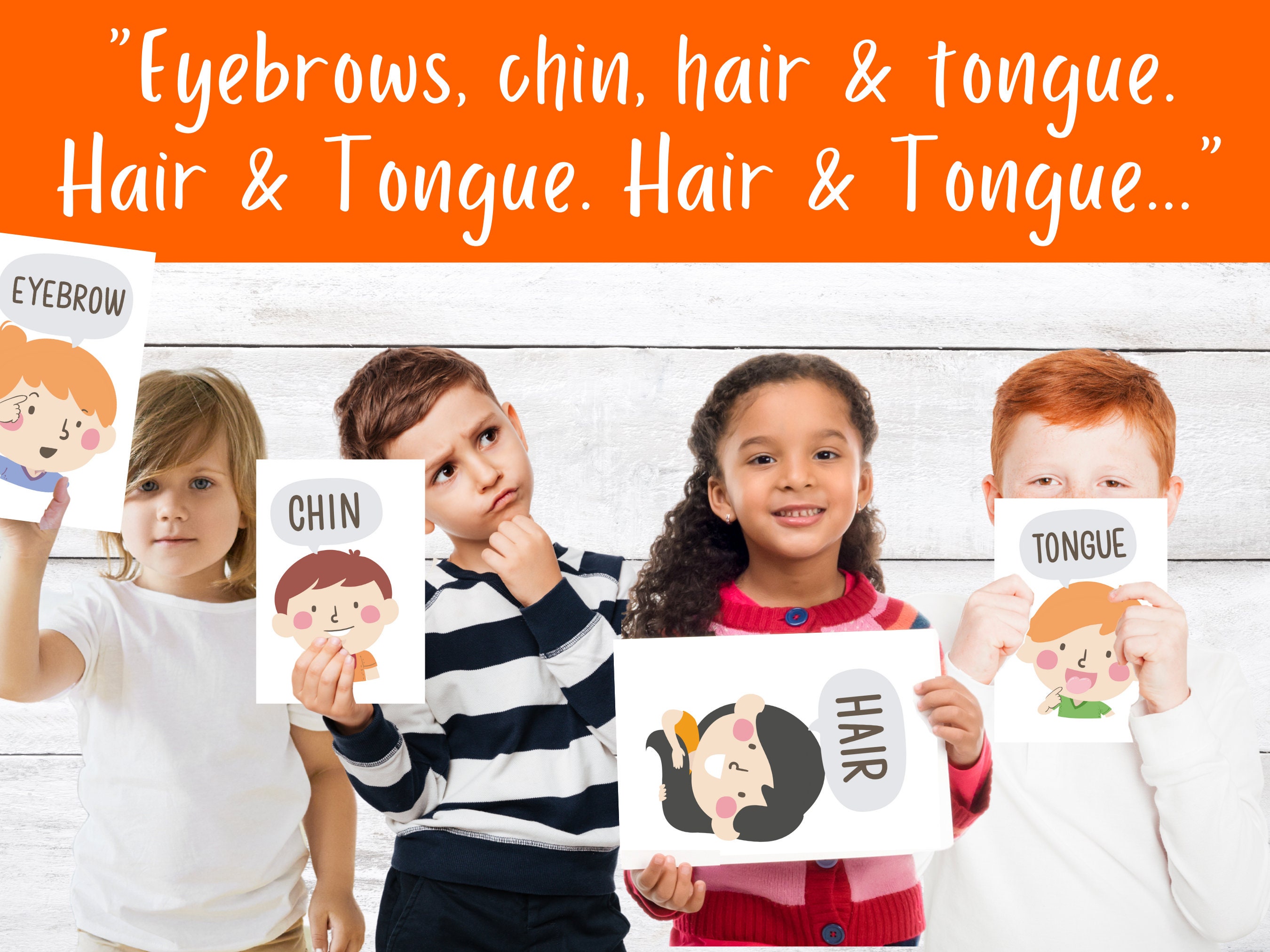 Head, Shoulders, Knees, Toes Visuals Instant Download Classroom Body ...