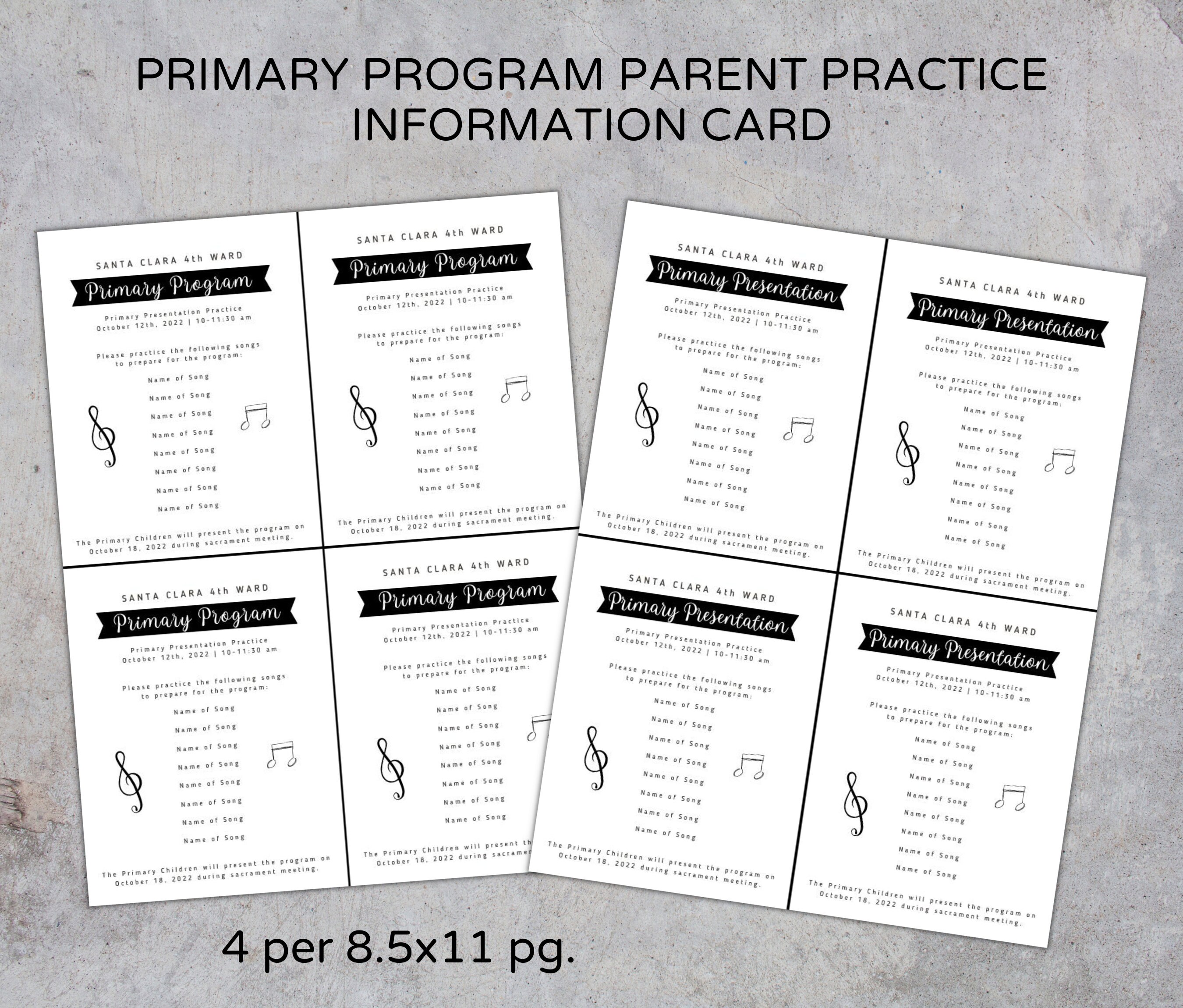 Editable LDS Primary Singing Time Program Presentation Big - Etsy Canada