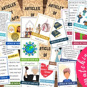 Articles of Faith Flashcards | Matching | Memorization | LDS Primary ...