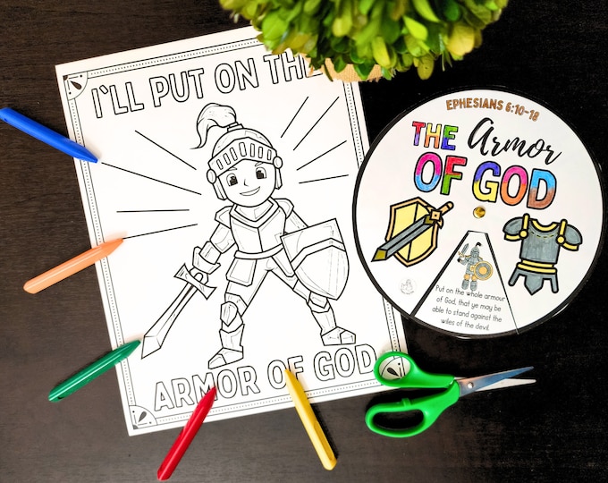 Armor of God Craft, Bible Story Printable, Ephesians 6, Homeschool ...