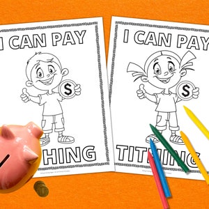 Tithing Kids Activity Bundle: Folder Game, Coloring, Tithing Song ...