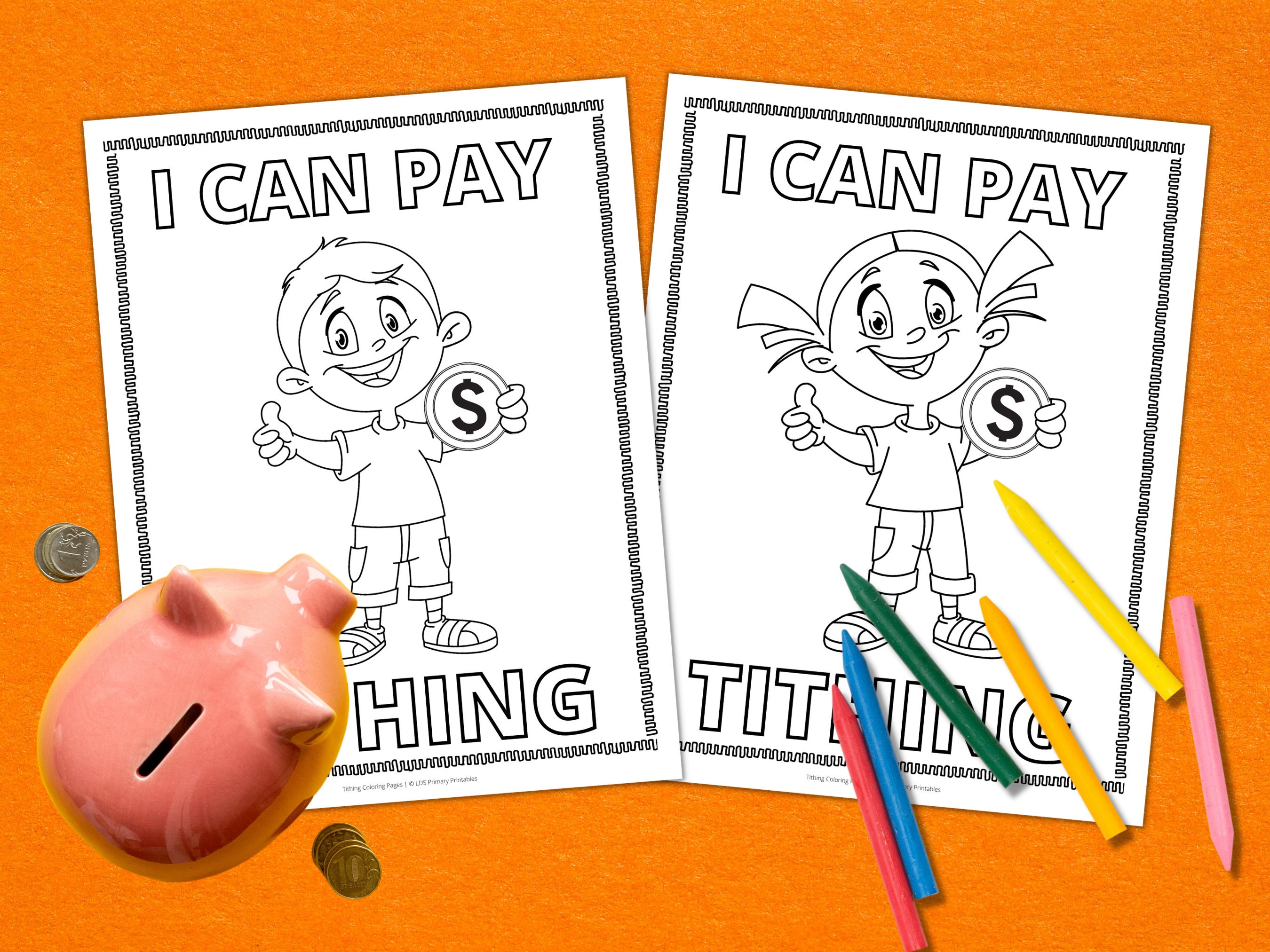 Tithing Kids Activity Bundle: Folder Game, Coloring, Tithing Song ...