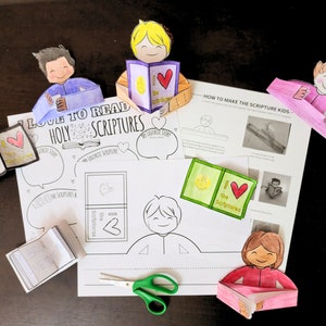 Scriptures 'I Love the Scriptures' Kids Craft and Coloring PLACEMAT ...