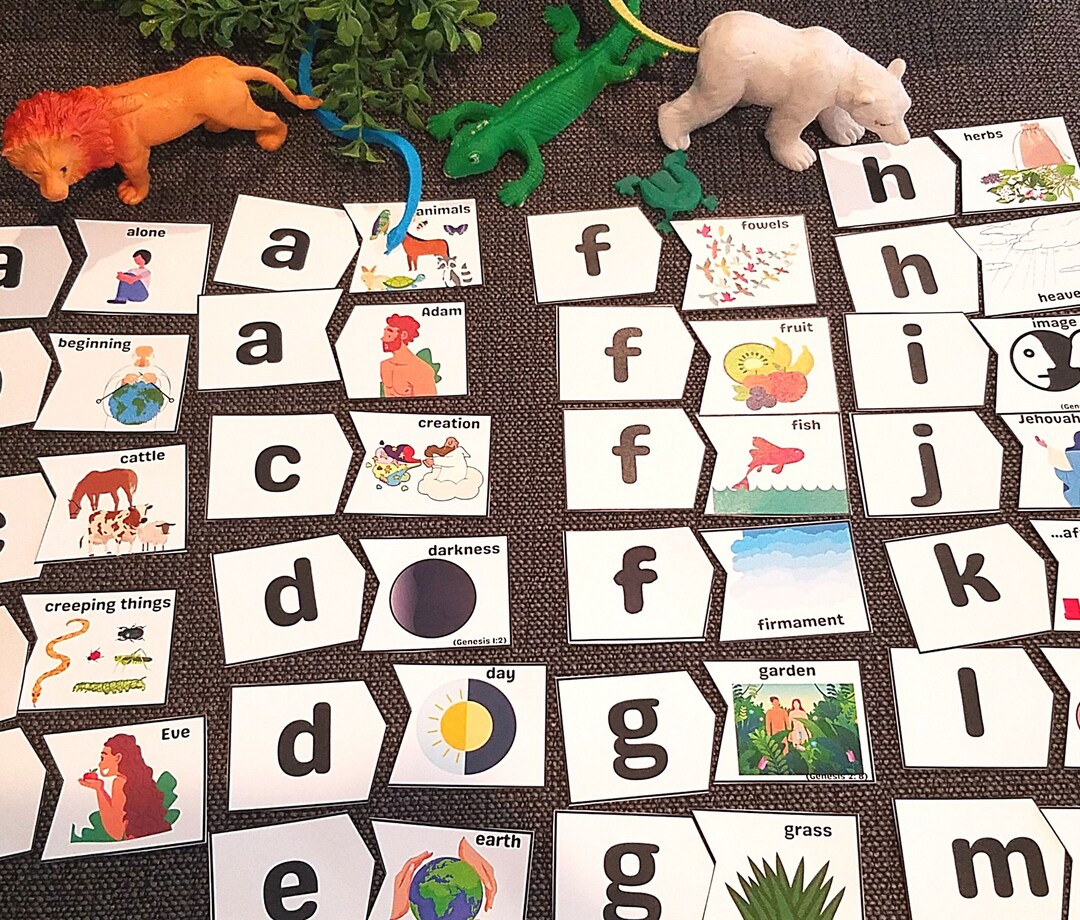 Creation Beginning Sounds Abc's Puzzle | Bible Story God's Creation ...