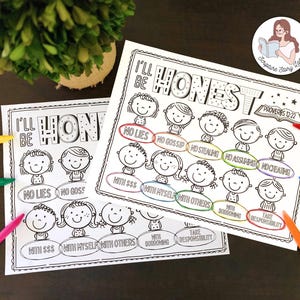 HONESTY & LYING Proverbs 12:22, 8 Types of Lies, Spinner Wheel+coloring ...