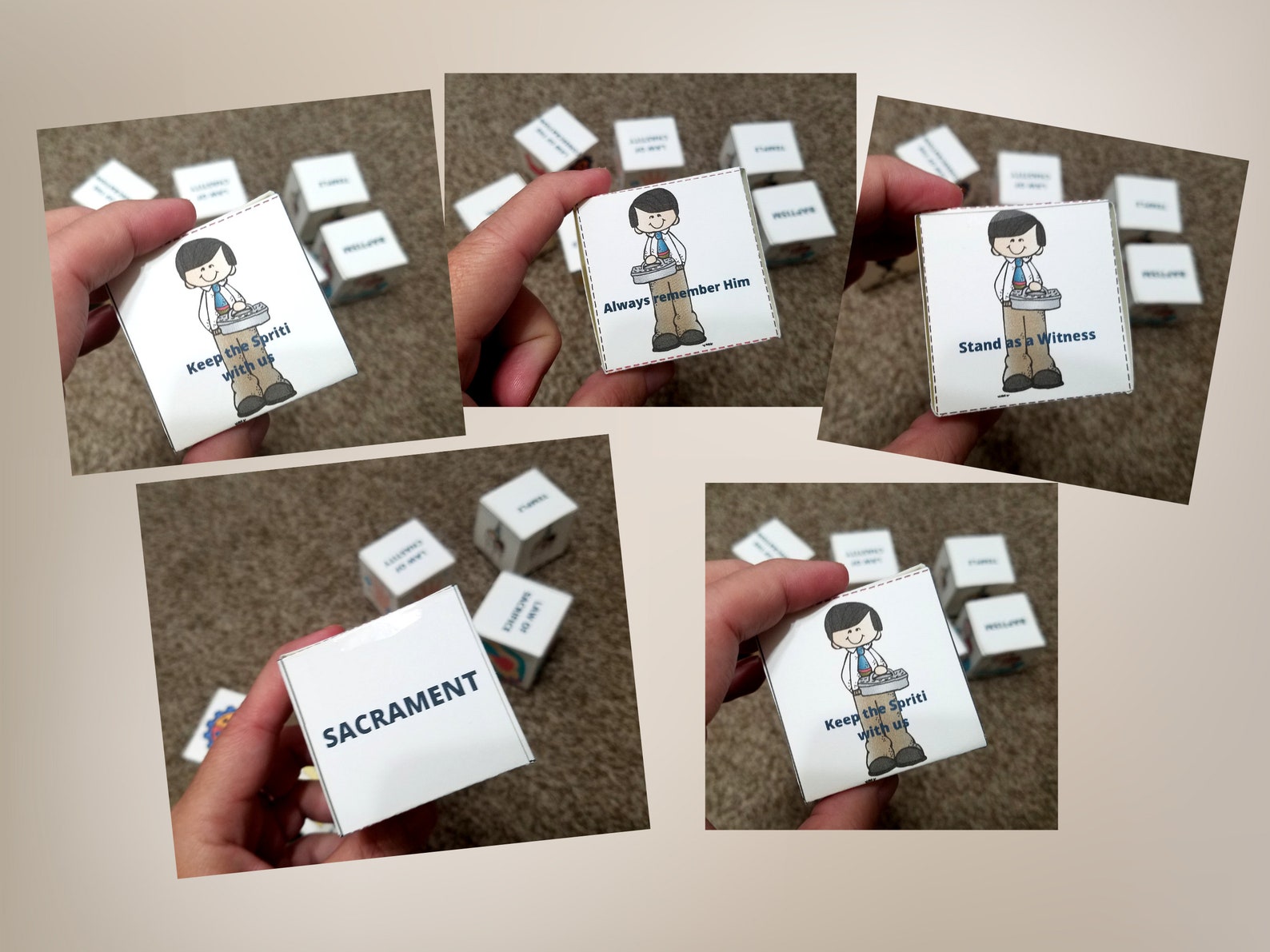 LDS Covenant Blocks Baptism Temple Sacrament LDS Come - Etsy