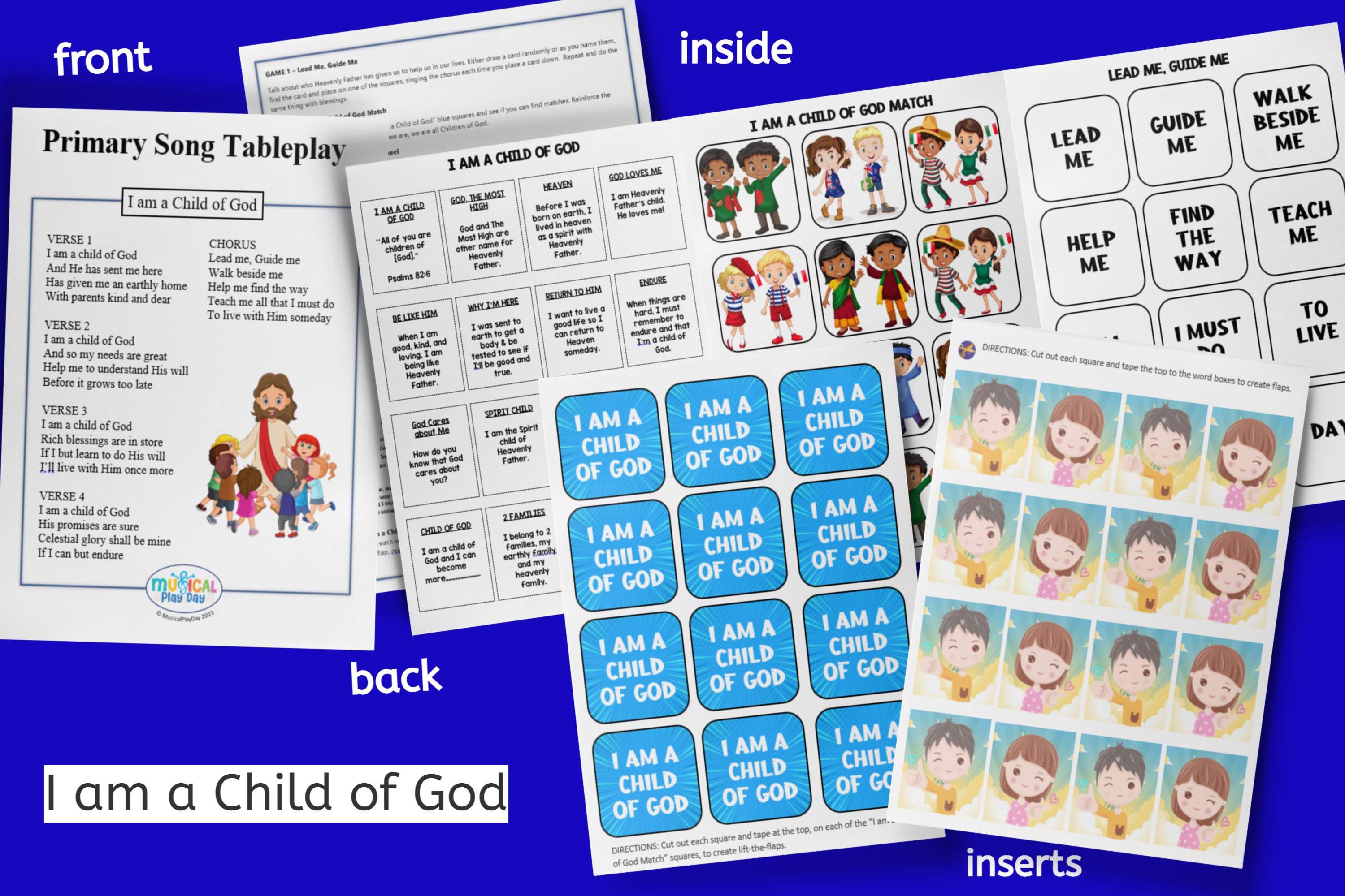 I Am a Child of God Folder Game Kids Bible Lesson Activity LDS Primary ...