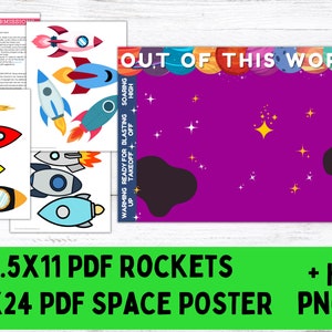 Primary Program or Song Review SPACE Bulletin Board Poster Display ...