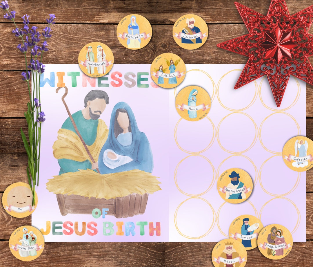Witnesses of Jesus Birth Matthew 2, Luke 2 Folder Game | Christmas ...