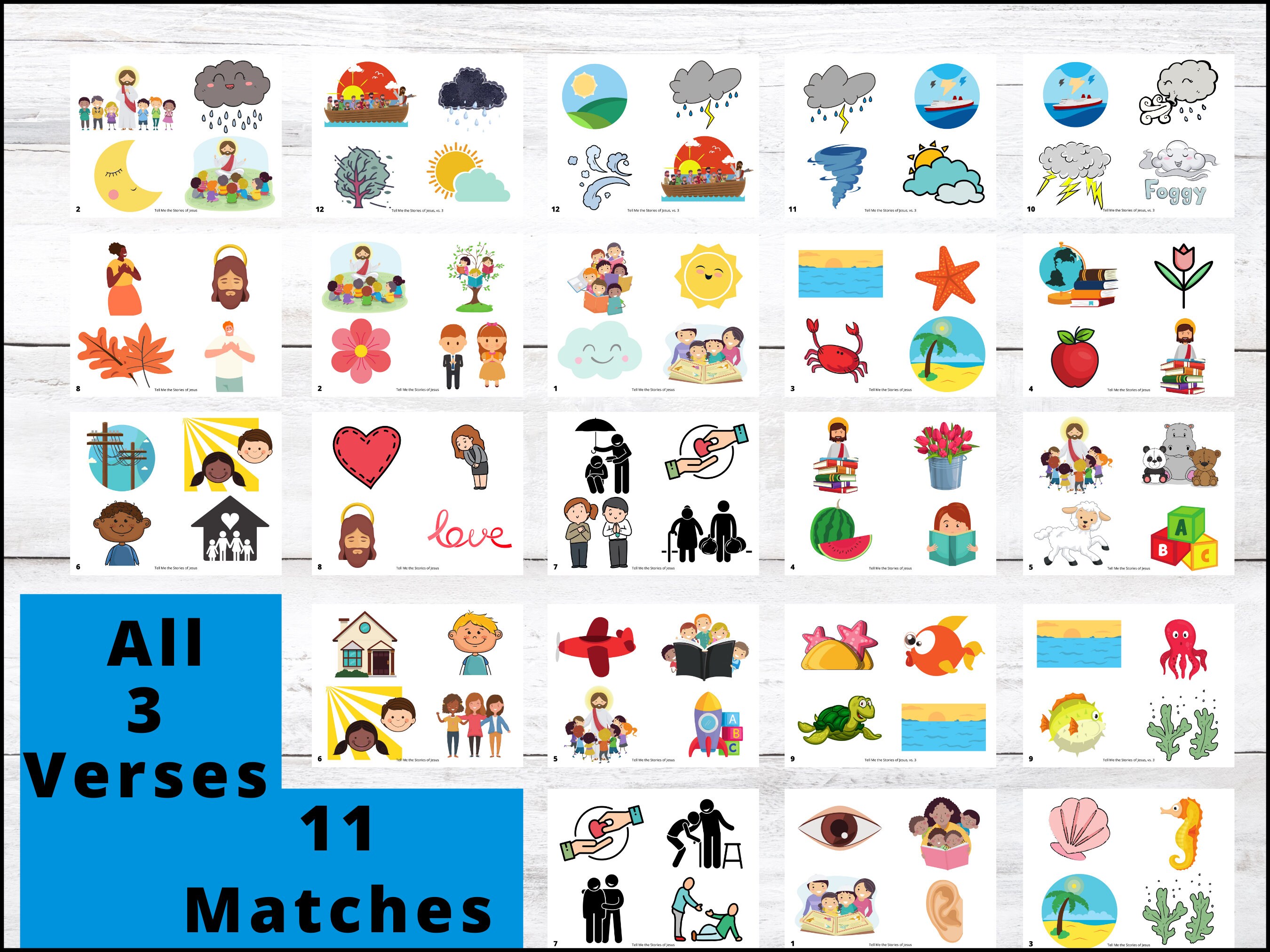 Primary Song Game: Tell Me the Stories of Jesus SPOT IT Song - Etsy