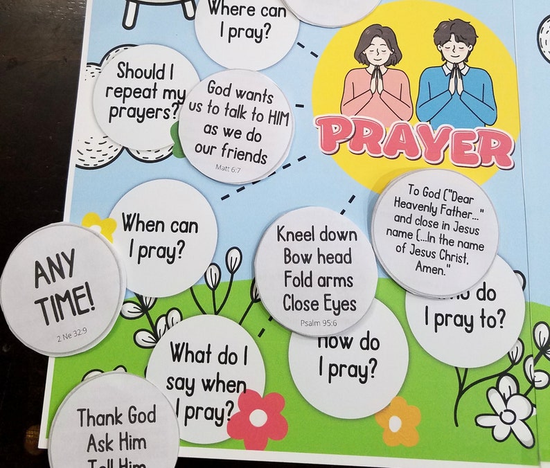 PRAYER Folder Game, Learn About Prayer, Come Follow Me Primary Children ...