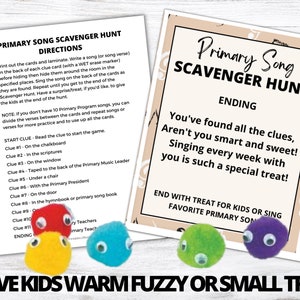 Primary Singing Time SCAVENGER HUNT | Primary Song Review | Primary ...