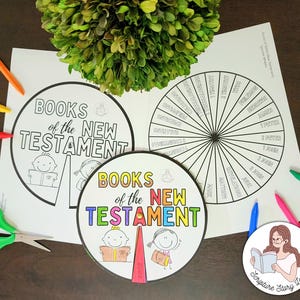 Books of the Bible: Old & New Testament Coloring Spinner Wheels - Bible ...