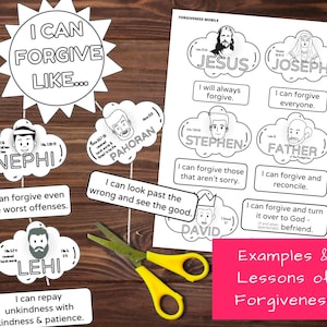 Forgiveness Mobile & Spinner Wheel Crafts, LDS Come Follow Me, Primary ...
