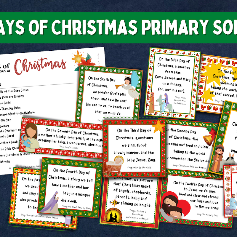 12 Days of Christmas Tags - Etsy