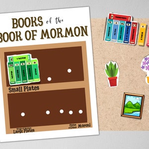 Books of Book of Mormon LDS Scriptures Memory Craft Game & Coloring ...
