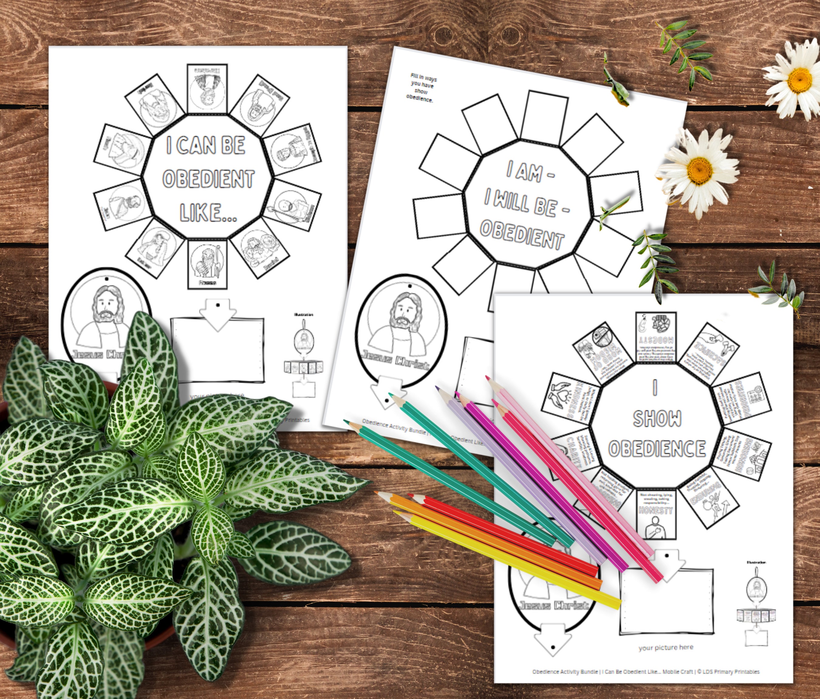 Obedience Kids Bible Activity Bundle | Scripture Figures Card Match ...