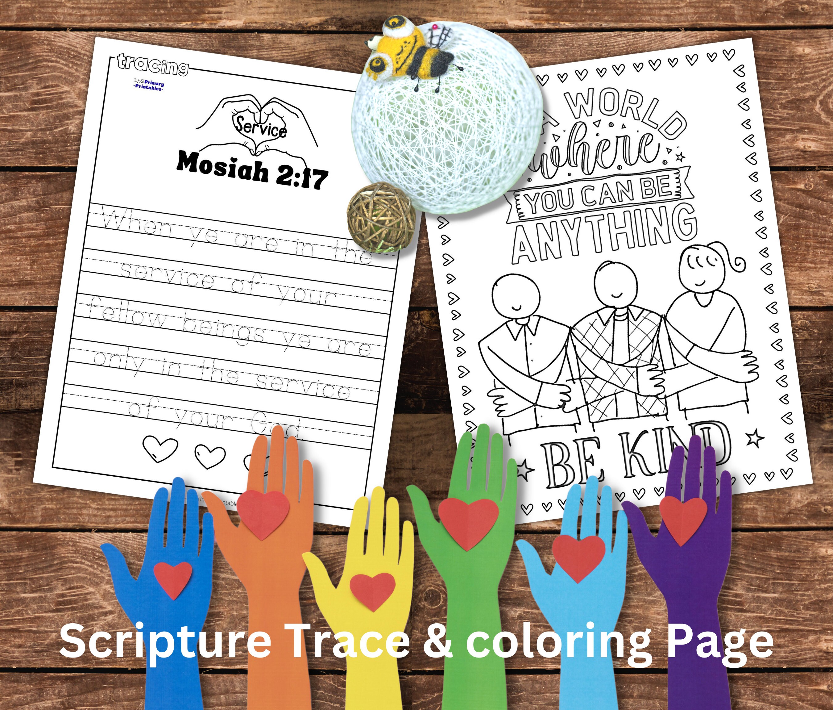 Service Serving Kids Activity Bundle: Ways to Serve, Be Kind Coloring ...