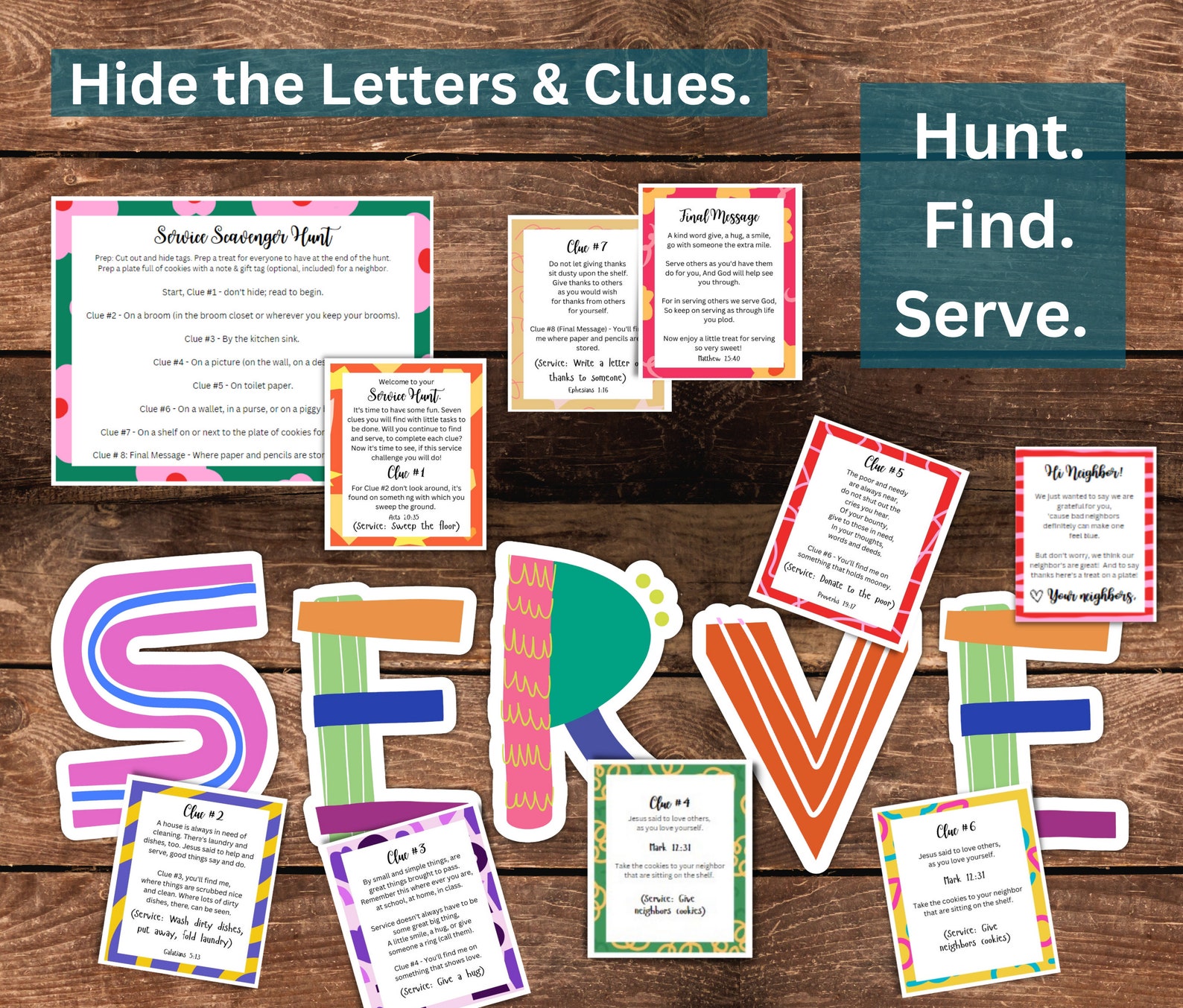 Service Scavenger Hunt, Jesus Served Play Mat, Service Kids Activity ...