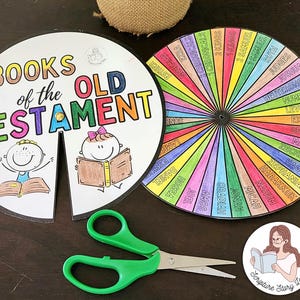 Books of the Bible: Old & New Testament Coloring Spinner Wheels - Bible ...