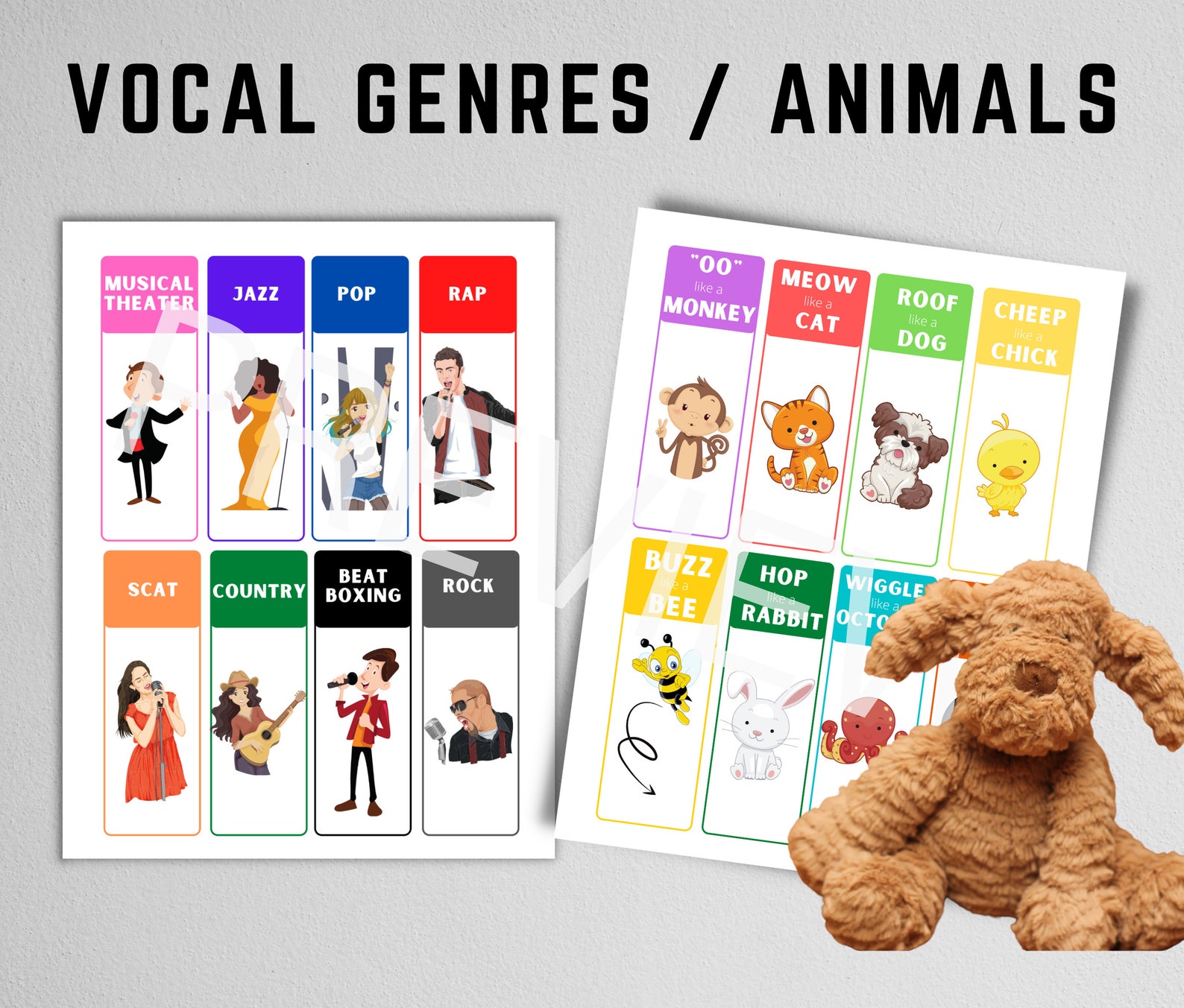 Ways to Sing Singing Style Cards (primary Singing Time | Primary Music ...