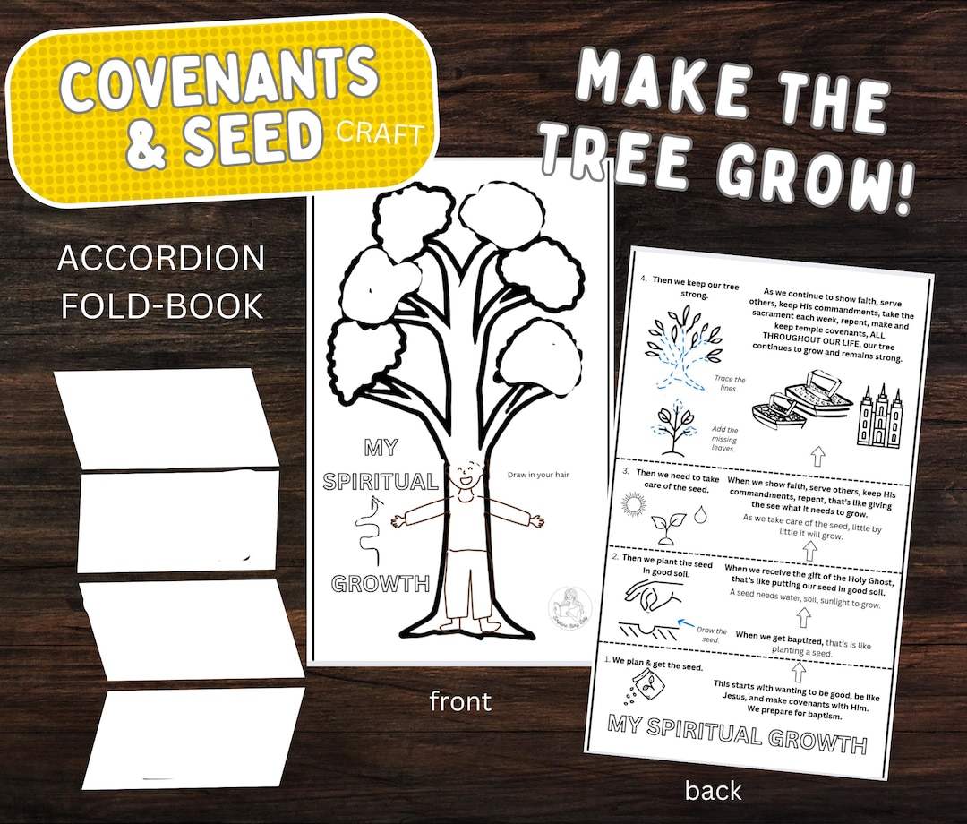 COVENANTS SEEDS Comparison Craft, Come Follow Me, LDS Activity Coloring ...