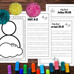 Holy Ghost Activity Bundle: Folder Games Scripture Tracing - Etsy