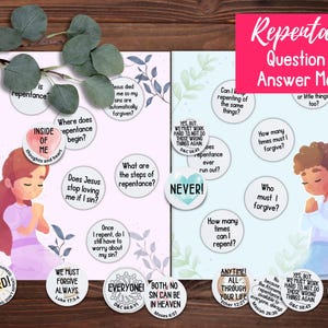 Repentance Activity Bundle: LDS Come Follow Me, Matching, Coloring Page ...