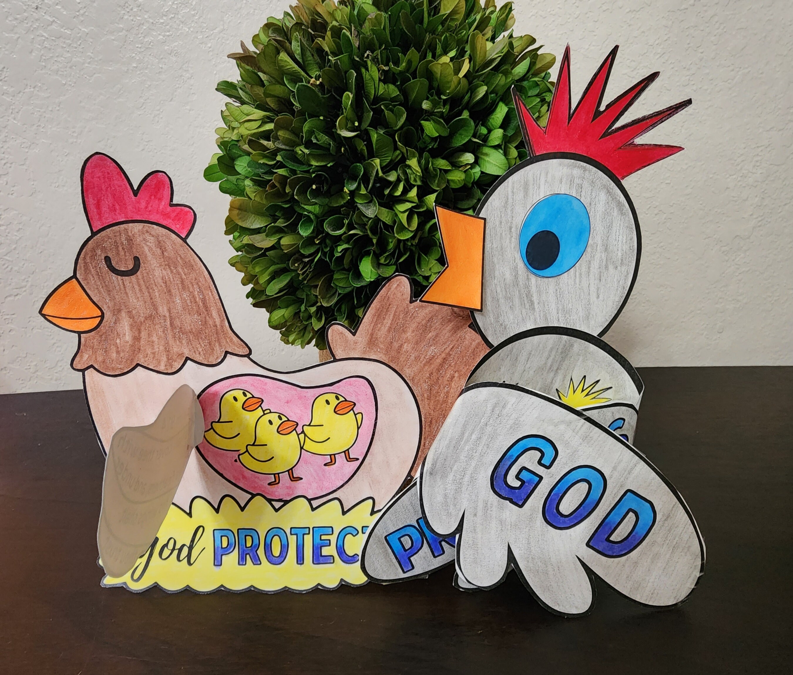 Psalm 91:4 God Protects Cover W/feathers Bible Printable Coloring ...