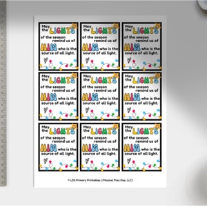 Printable Christmas Holiday Jesus Gift Tag | Christian, LDS Gift ...