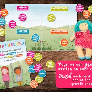 Luke 2: 52 Jesus Grew in Wisdom Bible Bundle | Folder Game Match ...