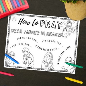 How to Pray Coloring Spinner Wheel & Coloring Page Steps of Prayer ...
