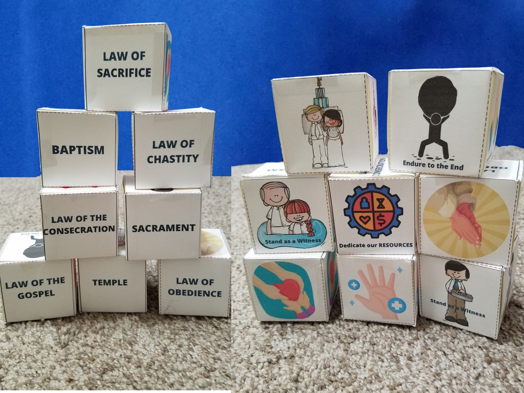 LDS Covenant Blocks | Baptism | Temple | Sacrament | LDS Come Follow Me ...