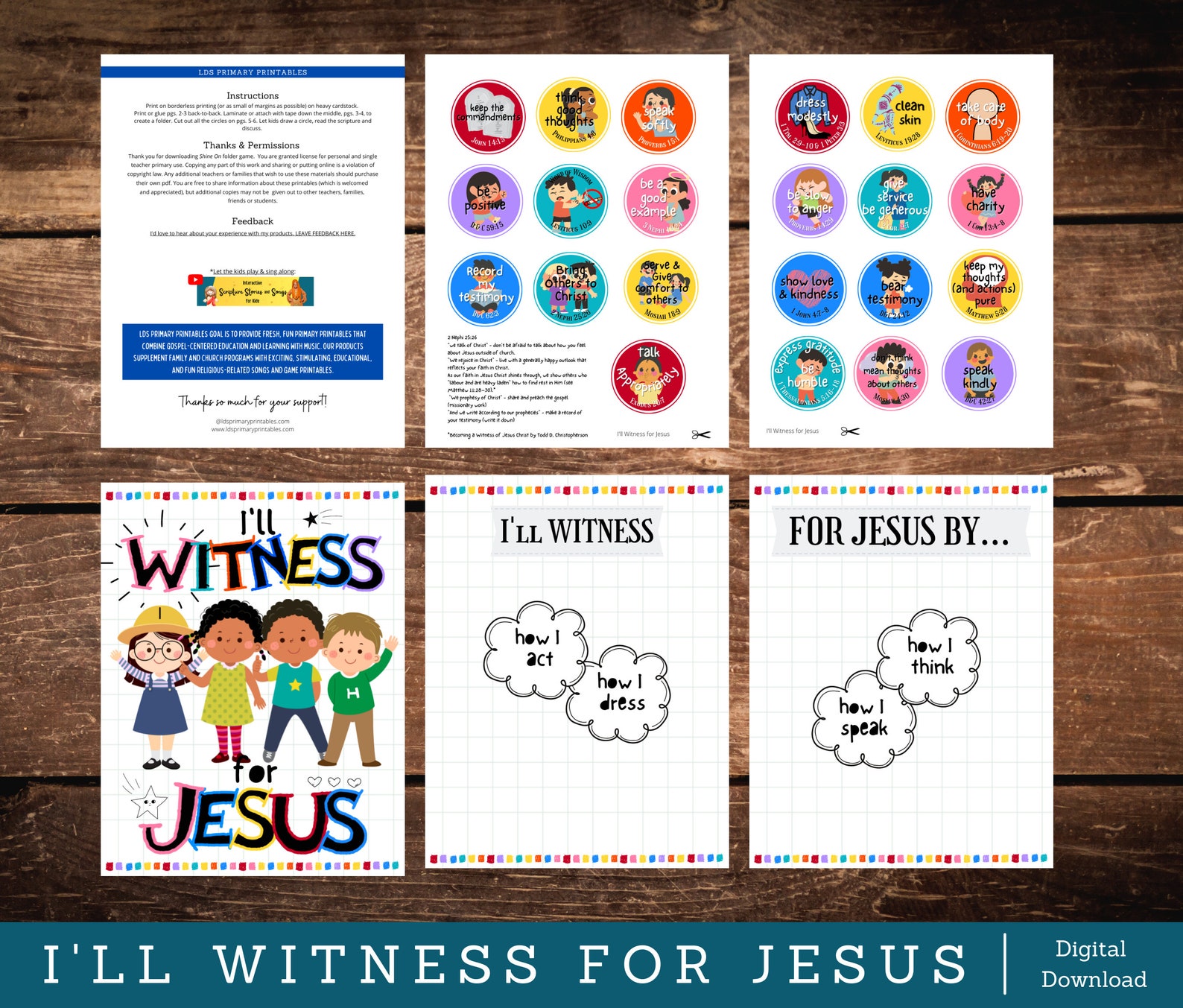 I'll Witness for Jesus: Being a Good Example, Being Like Jesus Folder ...