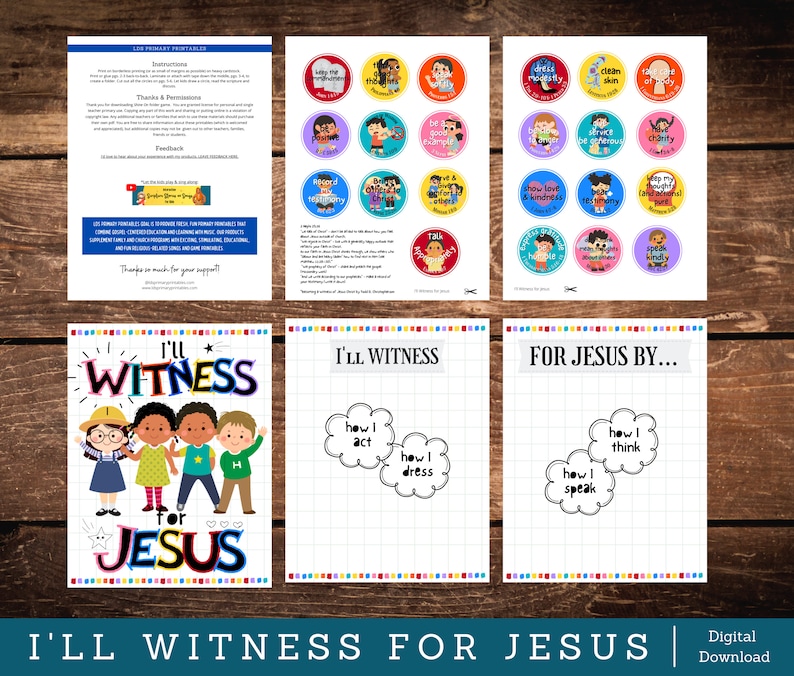 I'll Witness for Jesus: Being a Good Example, Being Like Jesus Folder ...