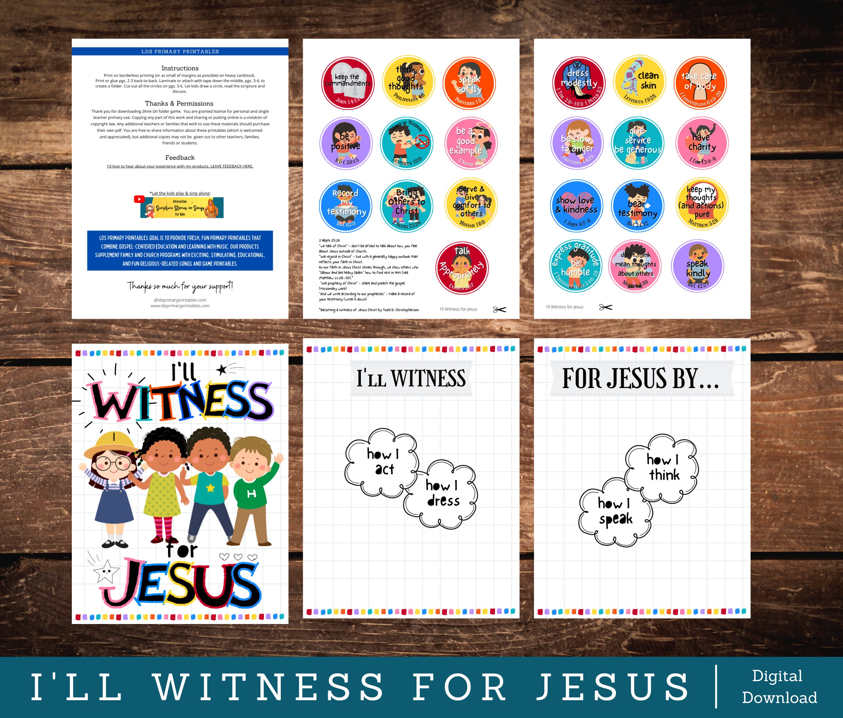 I'll Witness for Jesus: Being a Good Example, Being Like Jesus Folder ...