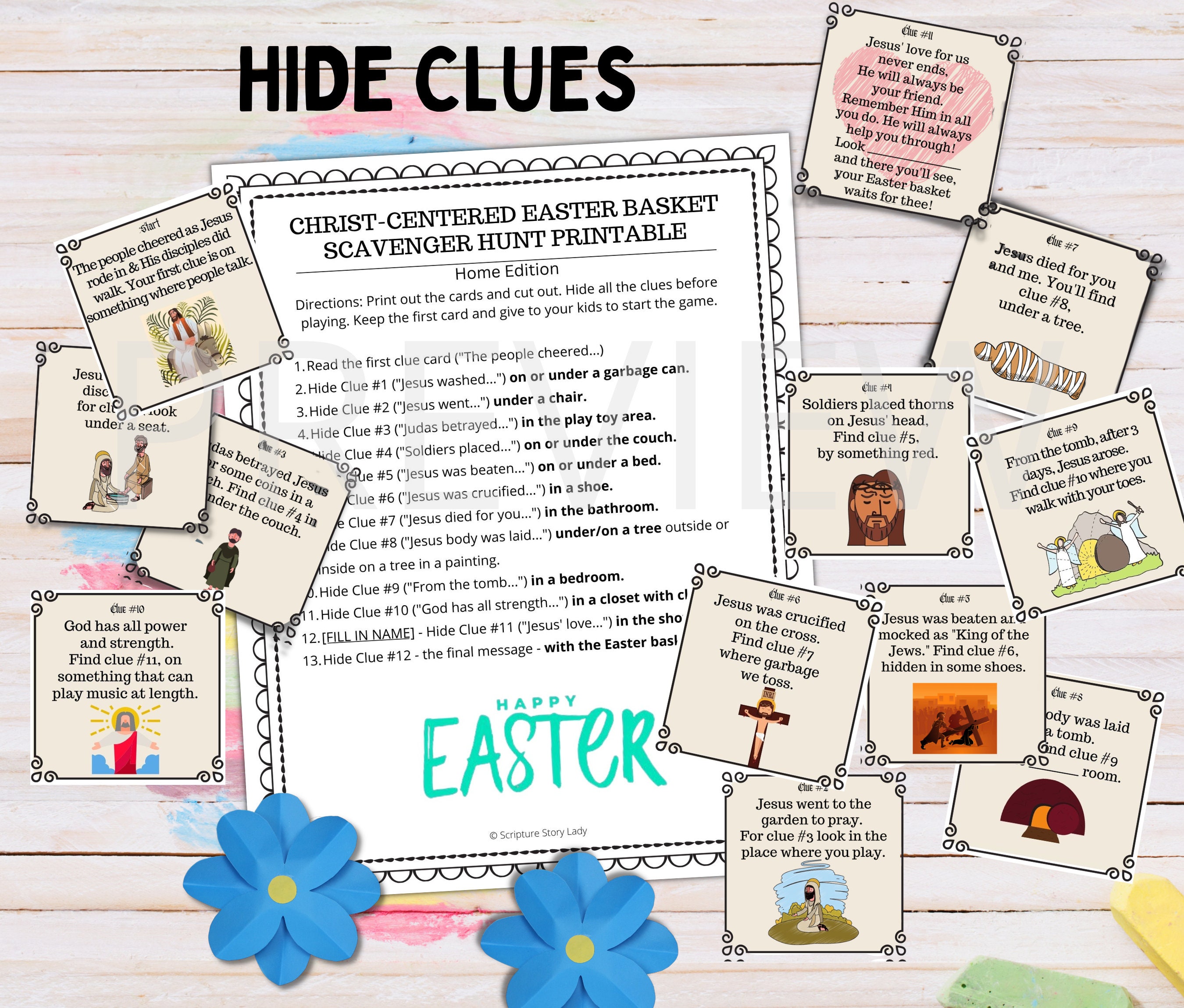 Christ-centered Easter Basket Scavenger Hunt CHURCH EDITION - Etsy