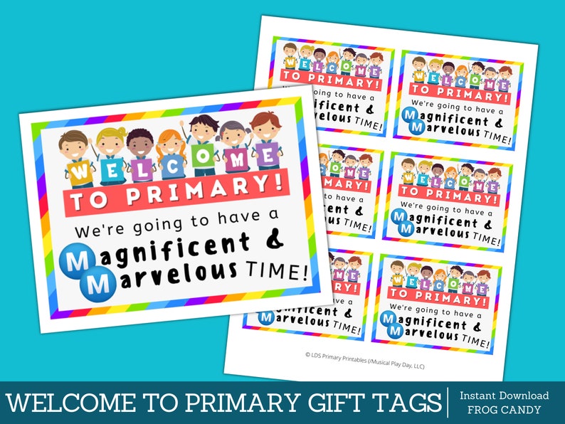 Welcome to Primary Gift Tags (instant Digital Download Printable ...