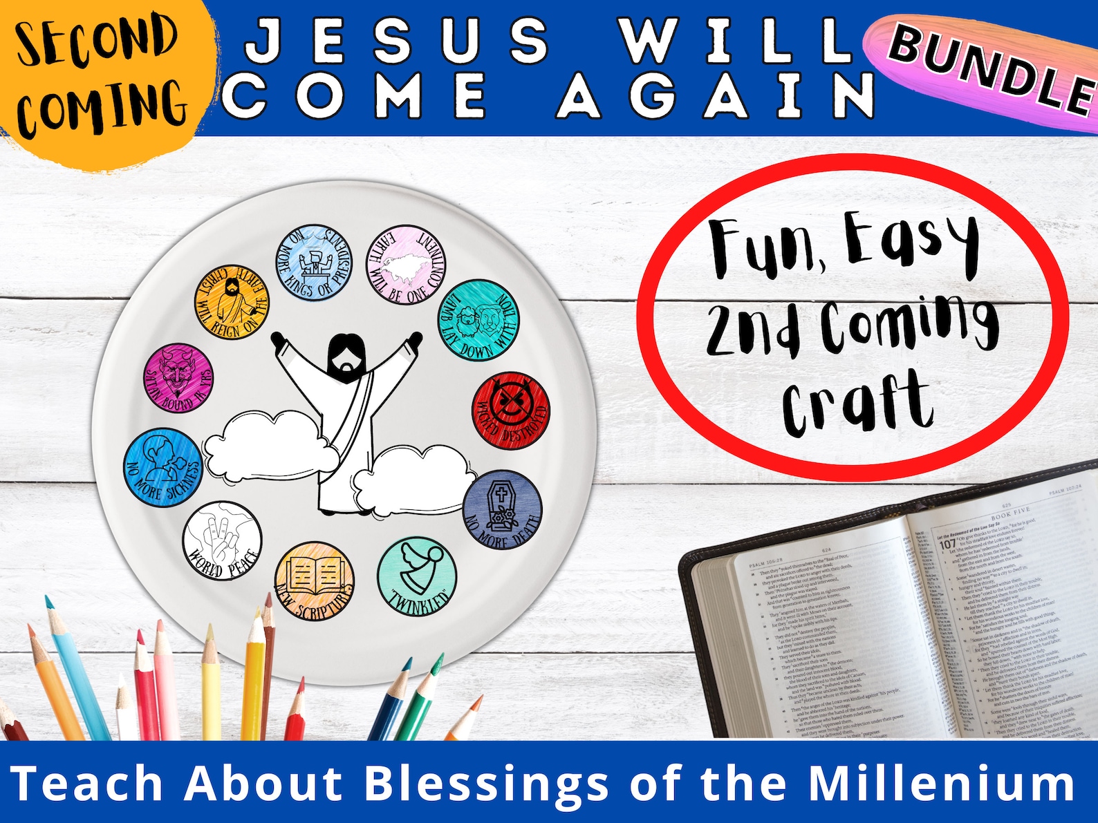Jesus is Coming Again: CRAFT & GAMES ACTIVITY Kit Second | Etsy