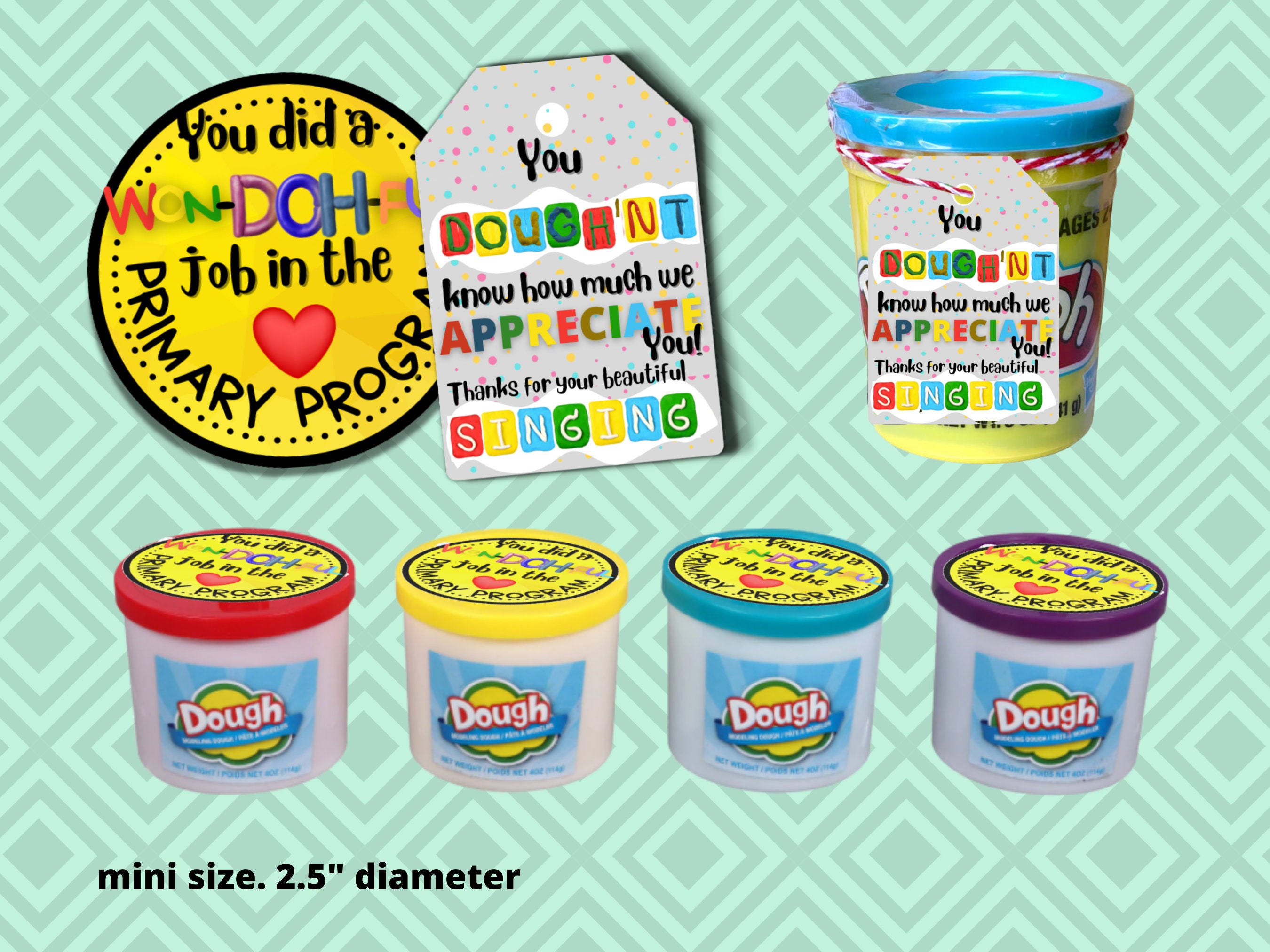 Primary Program PLAY-DOUGH Gift Tags (primary Singing Time | Primary ...